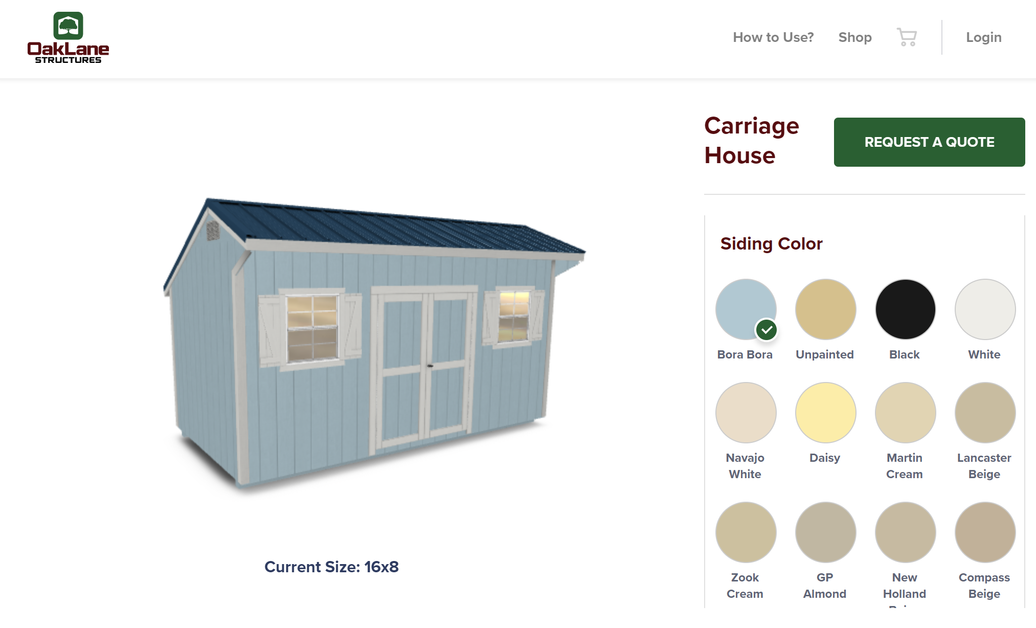 3D Shed Builder - Oak Lane Structures