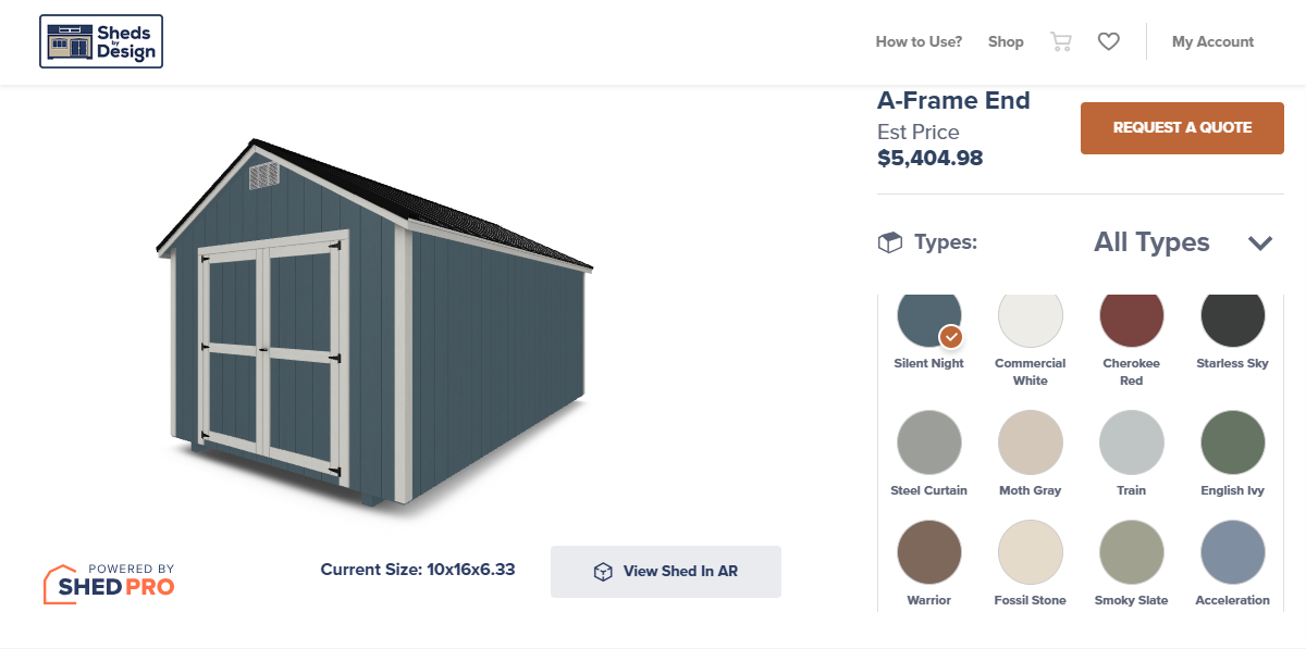 3D Shed Builder - Sheds By Design